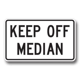 RC-11 Keep Off Median Tab